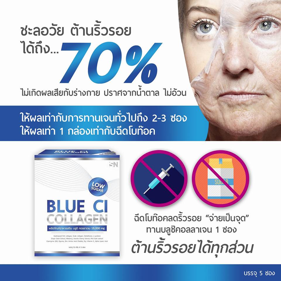 Blue ci (บลู ซิ คอลลาเจน ) **มีให้เลือก 1กล่อง,2กล่อง** – Thai-Manee