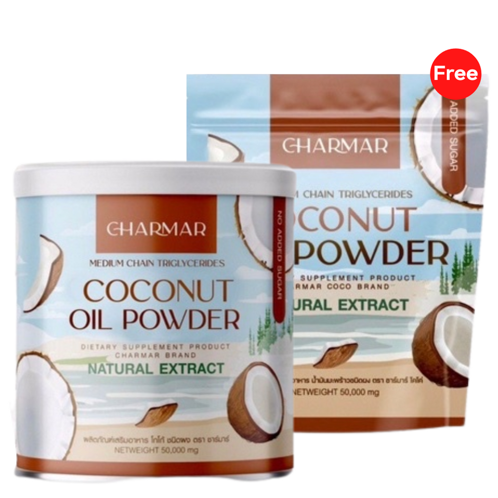 Charmar coco ชาร์มาร์ ผงมะพร้าวสกัดเย็น มะพร้าวสกัดเย็น 1แถม 1 – Thai-Manee